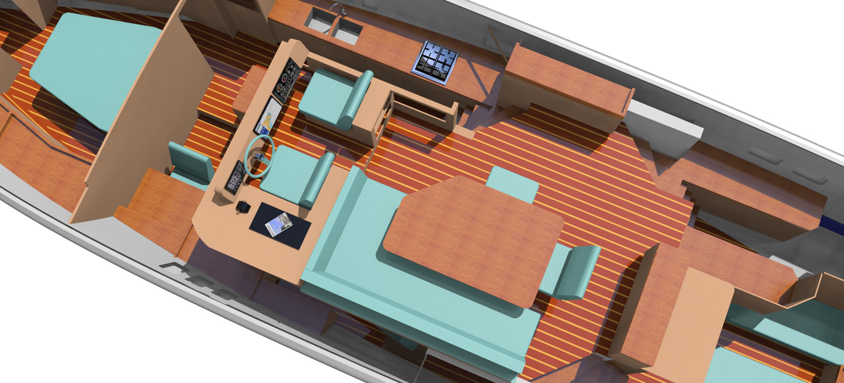 Korvet 16 map - Deep Water Yachts